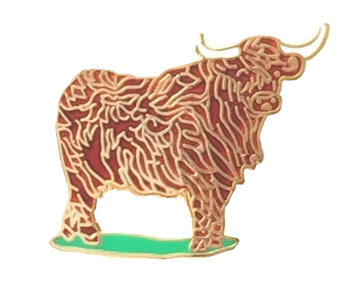 Scotland Highland Cow Muckle Coo Badge & Scotland Highland Cow Bookmark ...