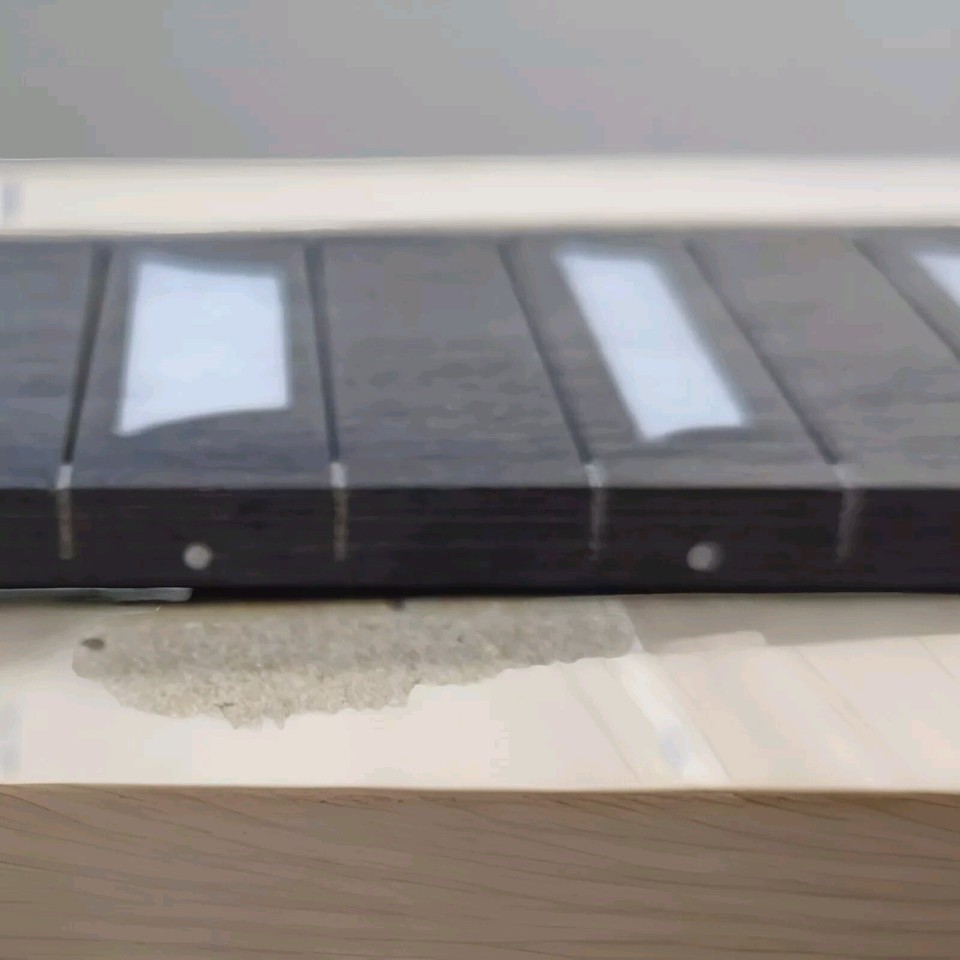 24.75" Scale Ebony 22 Fret MOP Trapezoid Inlays Unfinished Fretboard ...