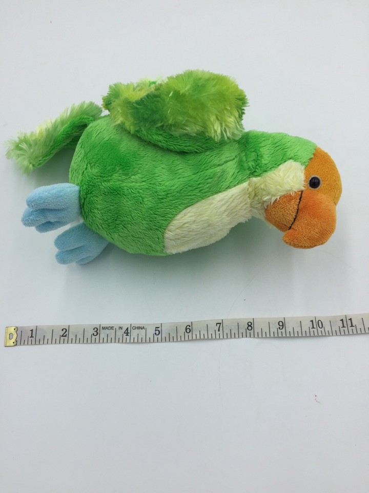 Ganz Webkinz Green Orange Yellow Parrakeet Parrot Bird Plush Stuffed ...