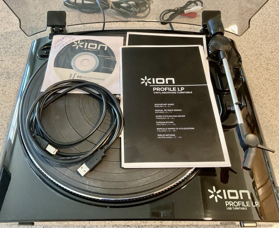ION Audio PROFILE LP Conversion Turntable Vinyl To CD/MP3/iOS Record ...