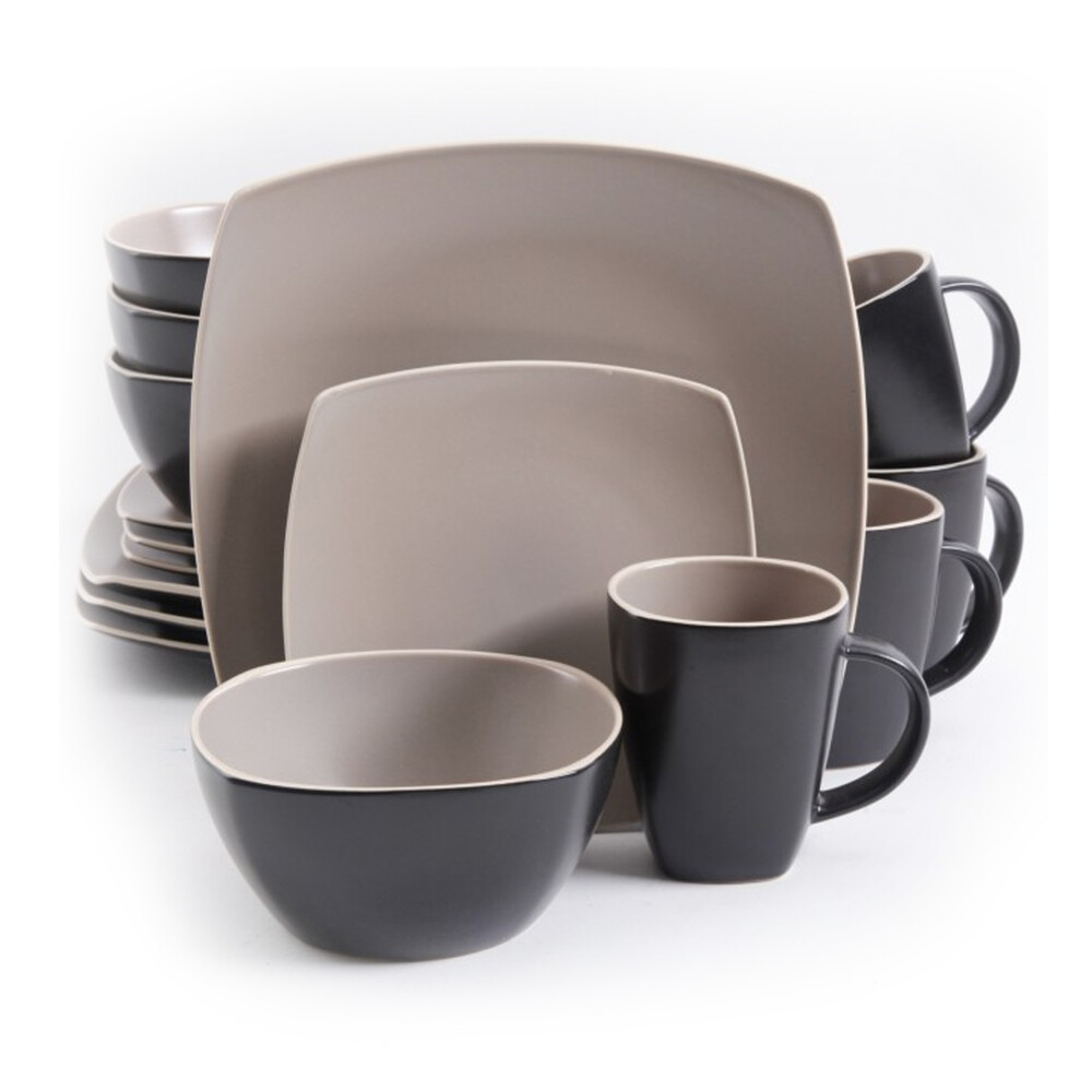 Gibson 94854.16 GH SoHo Lounge Matte Taupe 16p Dinnerware Set ...