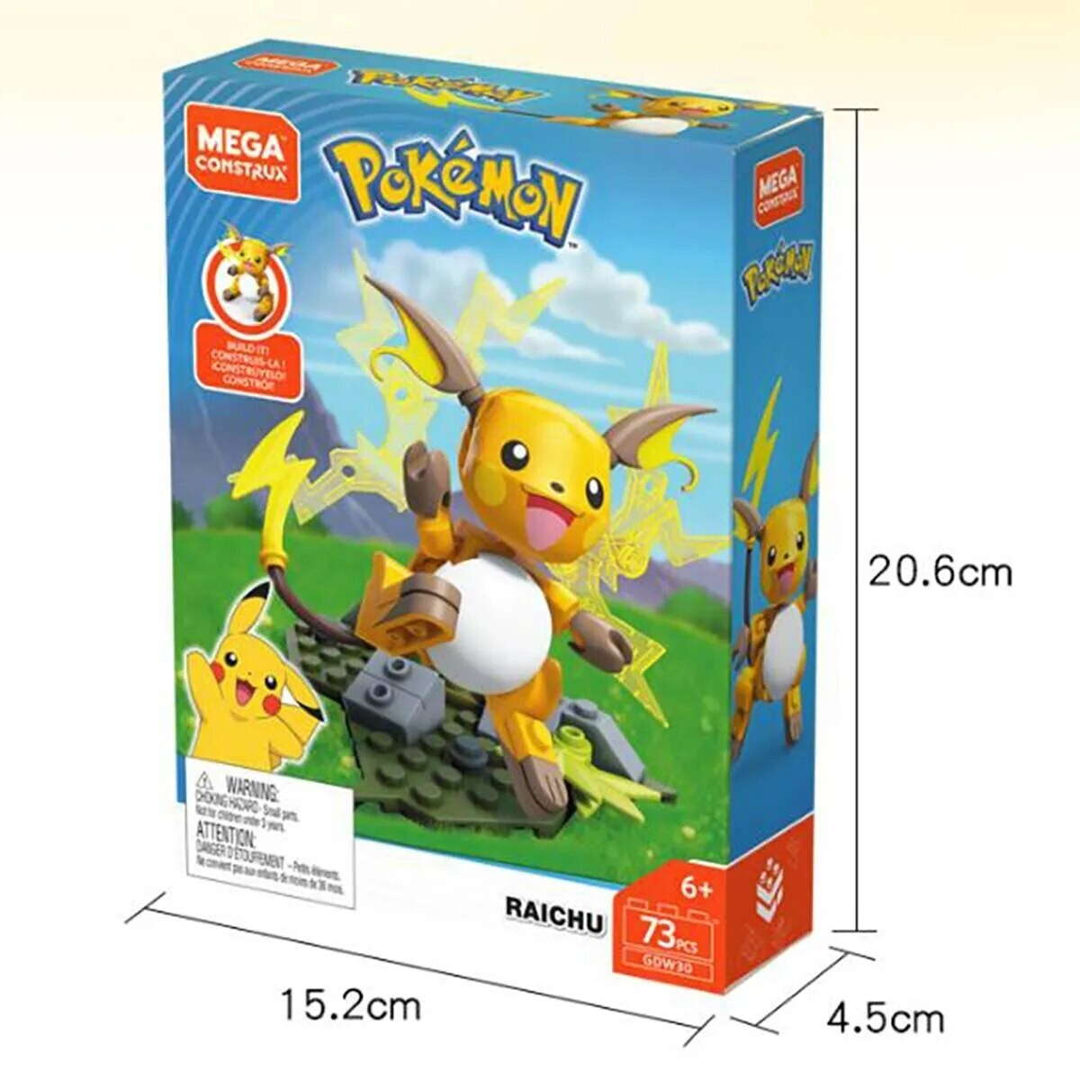 Pokemon Figure Raichu Pikachu Block Toy Building Kit | eBay