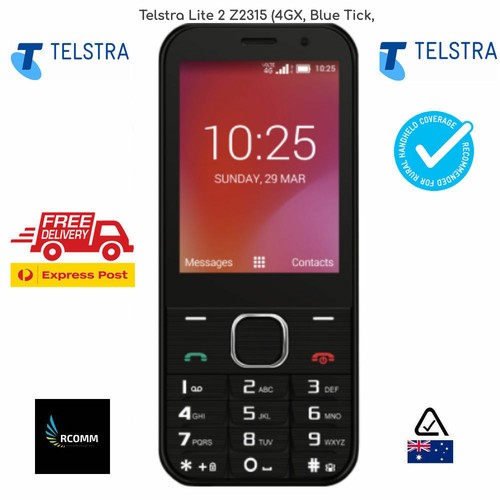 Telstra Lite 3 (4GX, Blue Tick, Keypad, Wi-Fi Hotspot Black AU STK ...