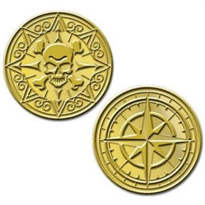 Plastic Pirate Gold Coins 100 Pack Pirate Birthday Party Favor ...