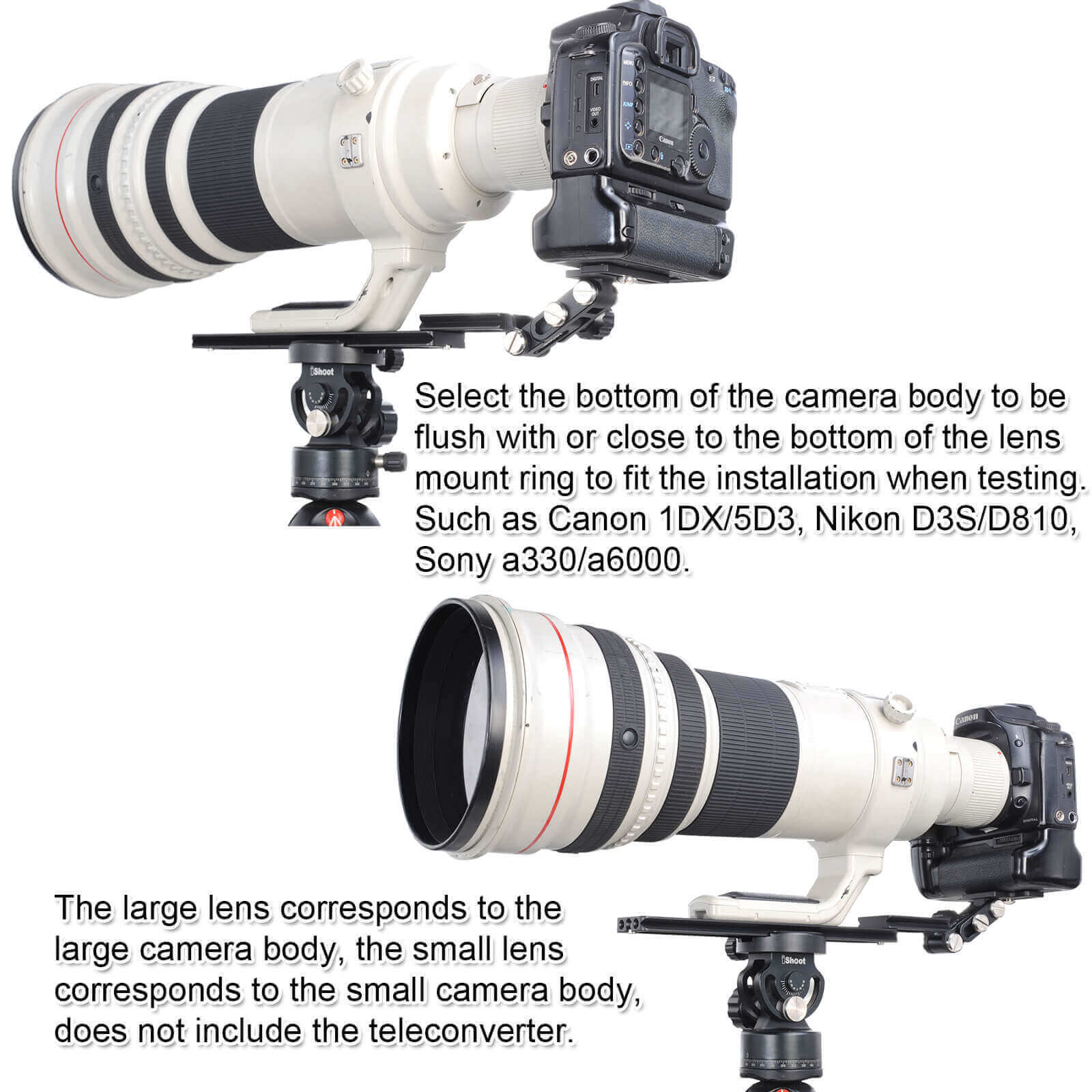 Telephoto Zoom Lens Bracket Long Focus Lens Support Holder for Tripod ...