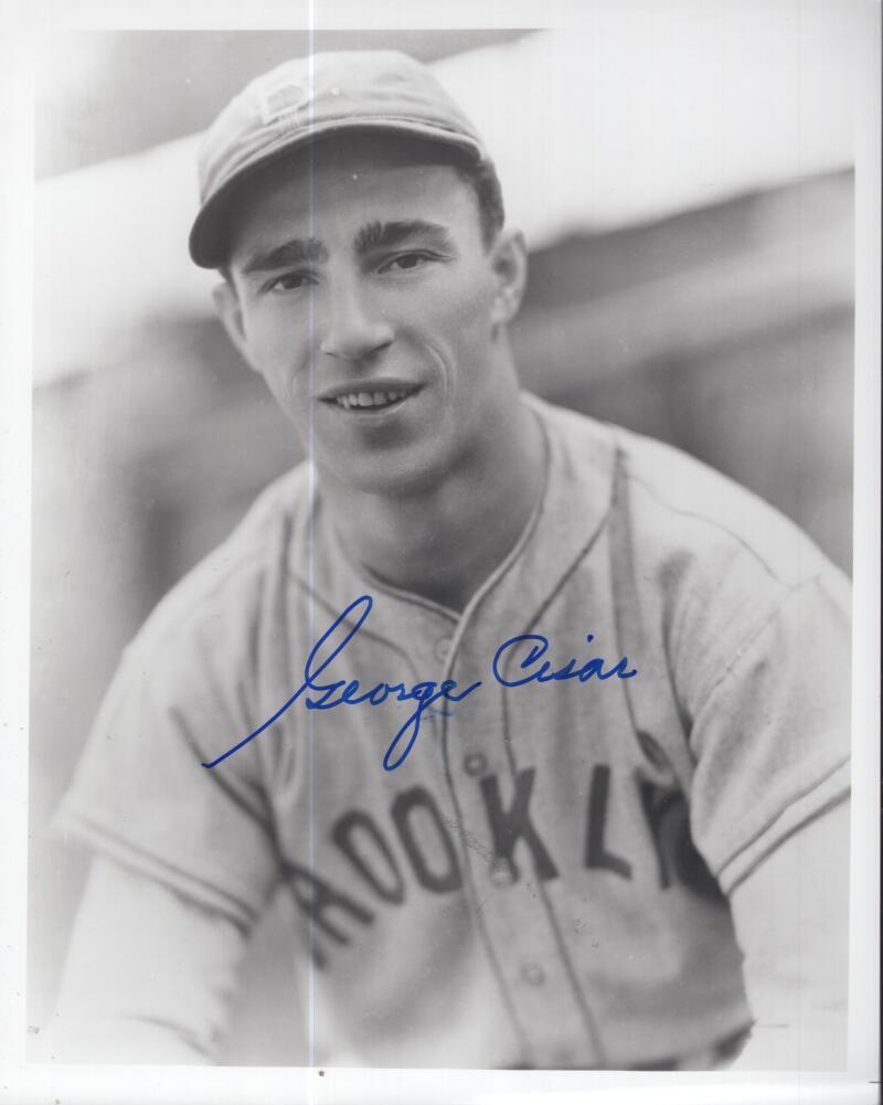 GEORGE CISAR DODGERS SIGNED AUTOGRAPHED 8X10 PHOTO W/ COA | eBay