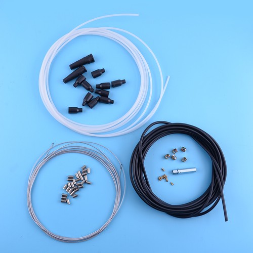 5 Metres Motorcycle DIY Throttle Cable Kit Nipples Ferrules Pit Dirt ...