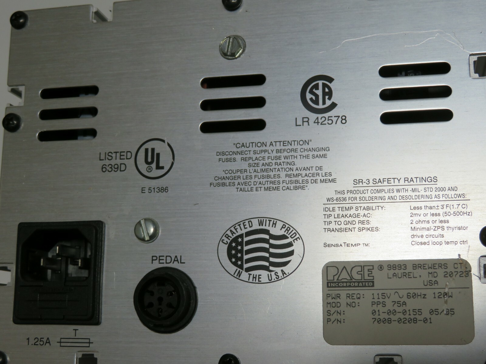 Pace MBT Sensatemp commercial grade dedoldering Station PPS 75A C5 | eBay