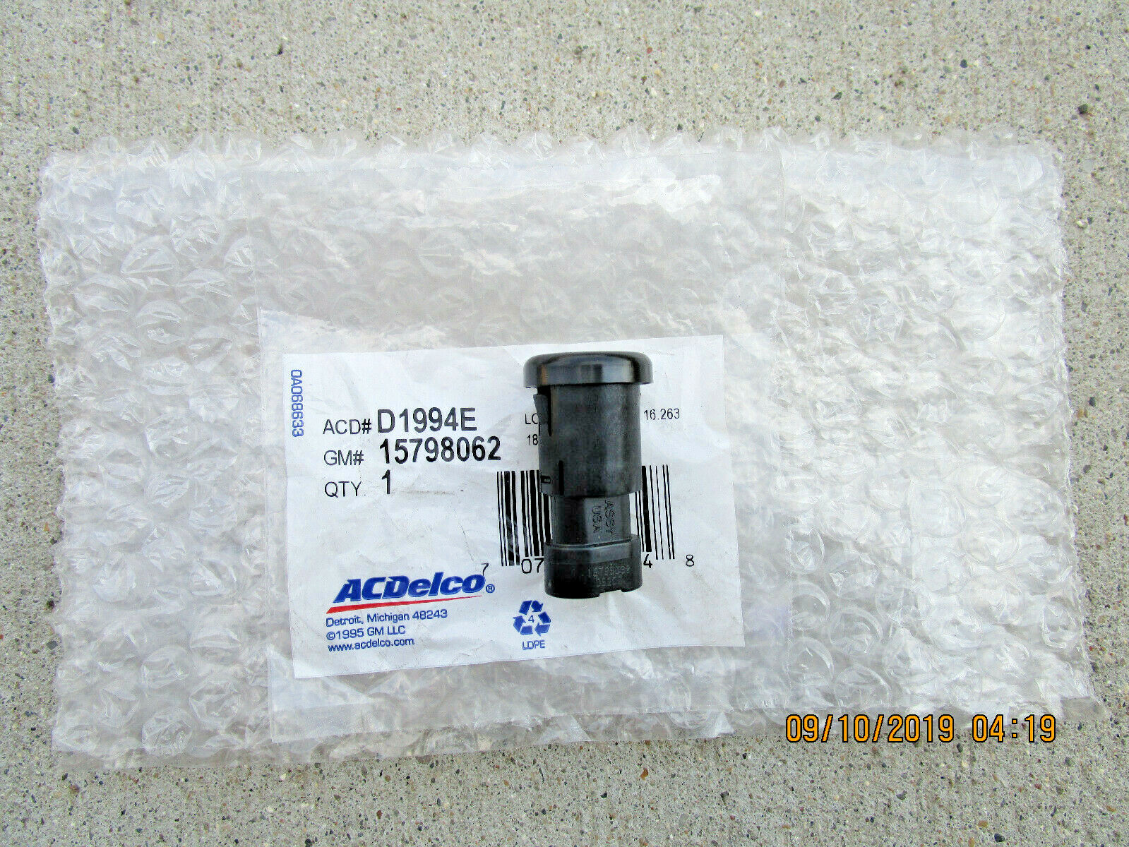 2007-2013 GM GMC ACDelco D1994E Trunk Lid Opener Liftgate Release ...