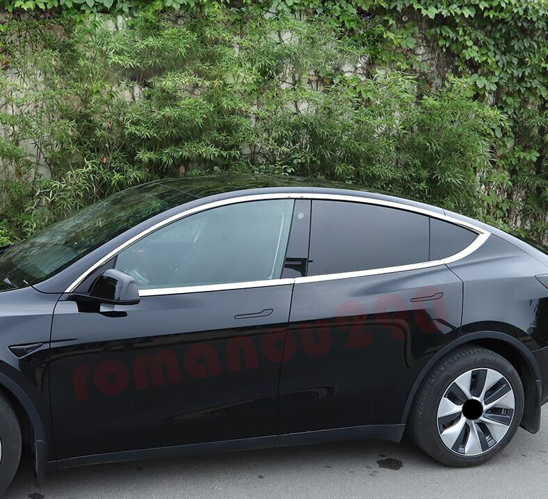 2020-2022 Tesla Model Y Stainless Chrome Car Window Molding Cover Trim ...