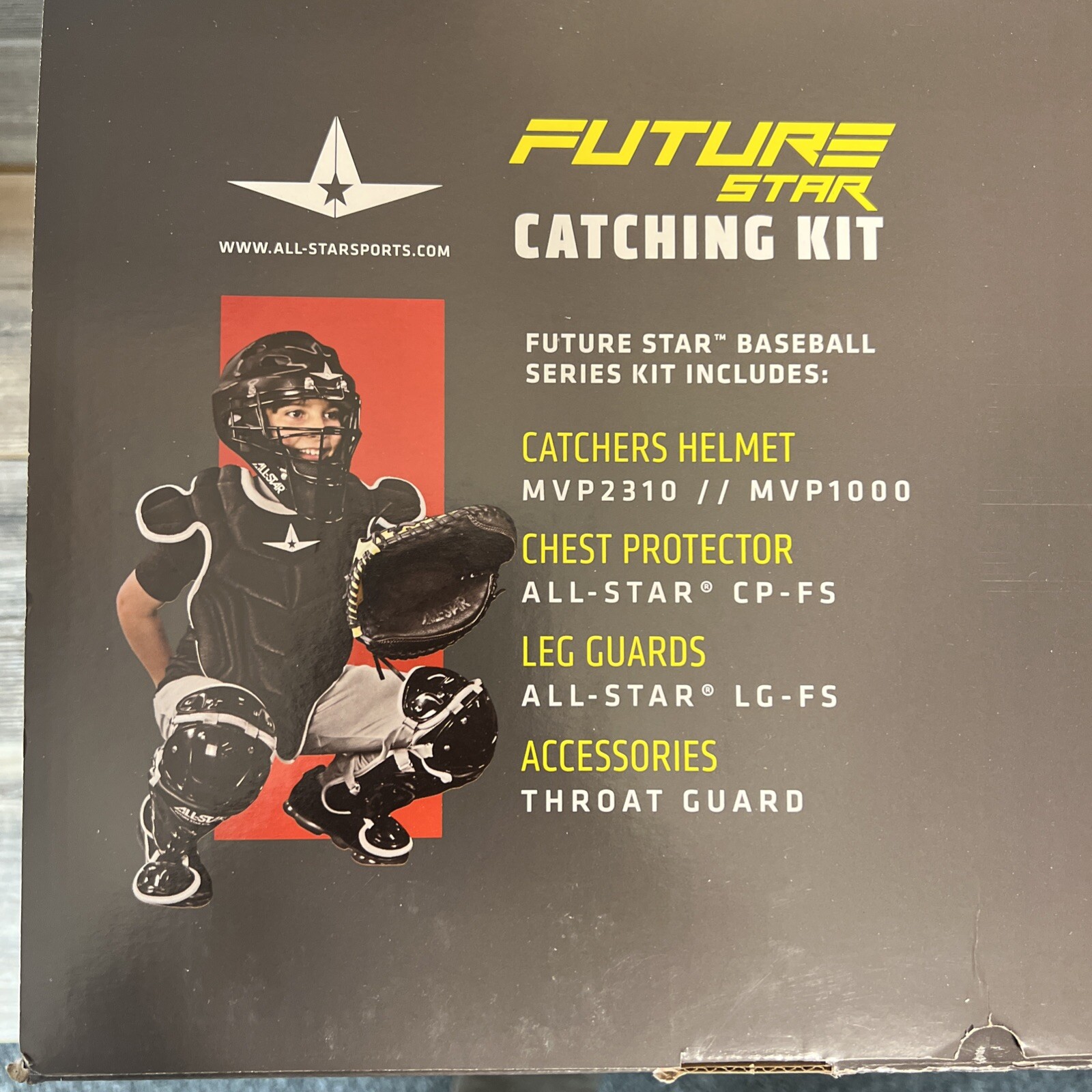 All Star Future Star Baseball Catcher's Kit - Ages 7-9 Black SI-CK-FS ...