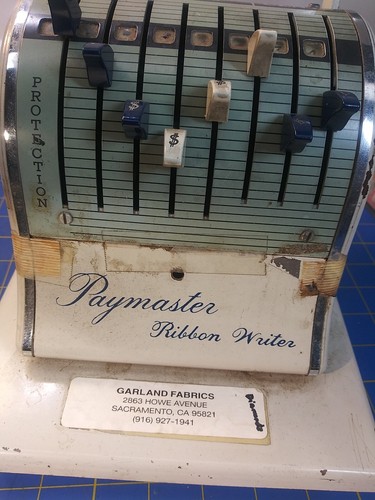 Vintage Paymaster 8000 Ribbon Writer Check Maker Stamp Embosser with ...
