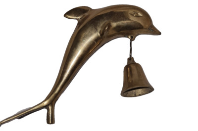 Vintage Brass Dolphin Sculpture with Bell 5" | eBay