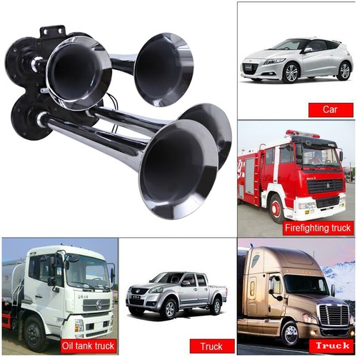150DB Train Horn Loudest 4 Trumpet Air Horn Kit Fits For Semi Truck ...