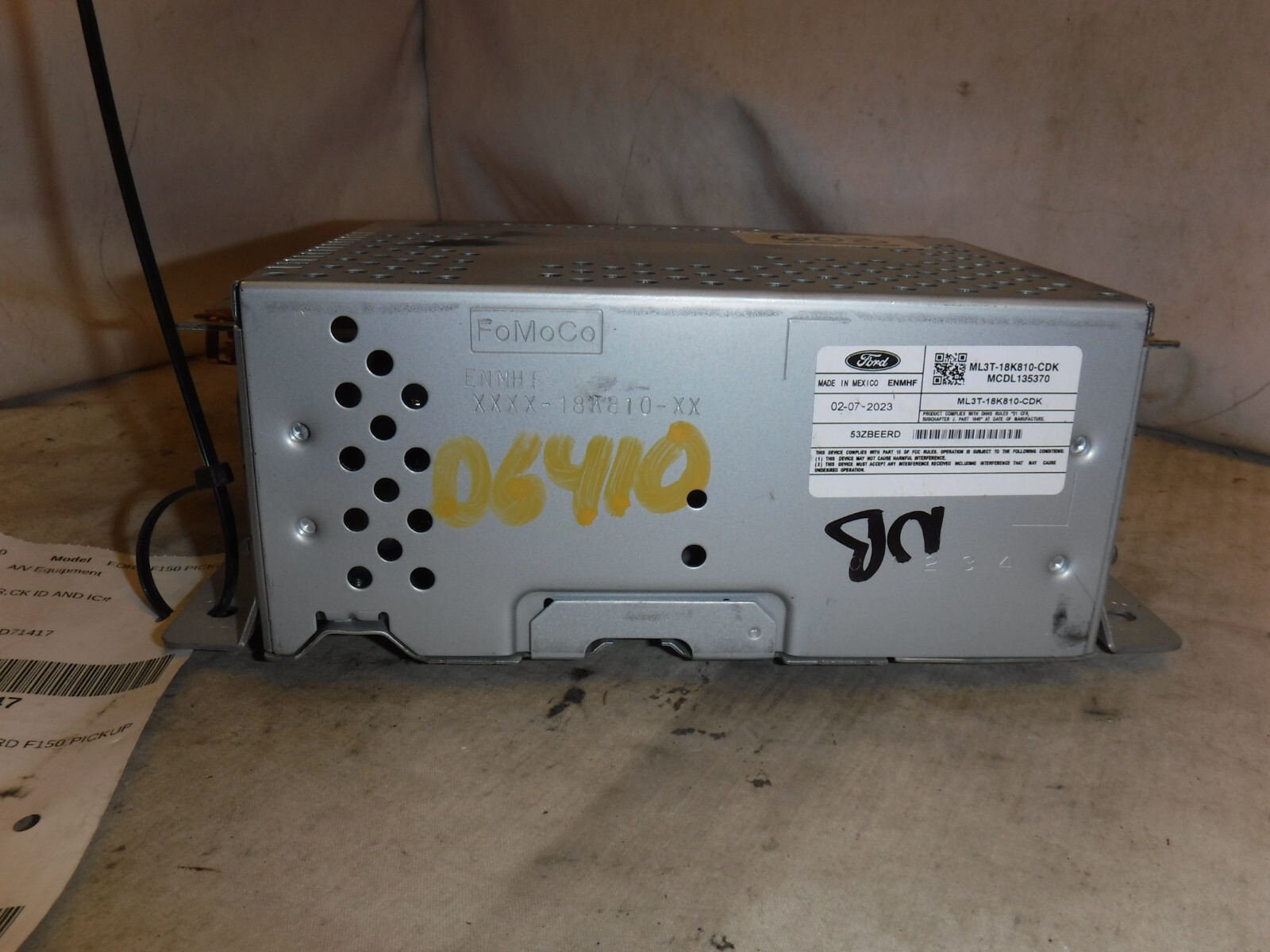 21 22 23 Ford F150 Radio Receiver Satellite Audio Control Module ML3T ...