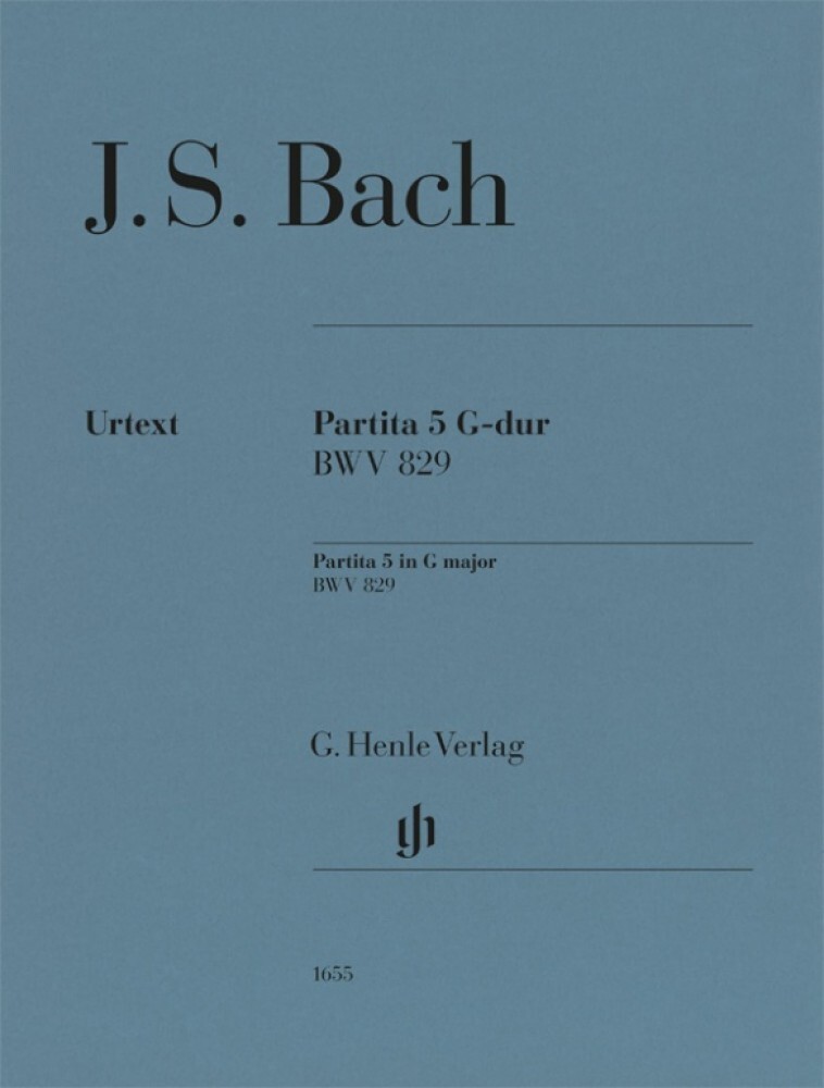 Bach Partita No 5 G Major Sheet Music BWV 829 Piano Solo with finger ...