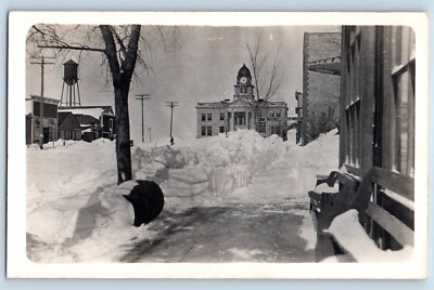 Onida South Dakota SD Postcard RPPC Photo Sully County Courthouse c1910 ...
