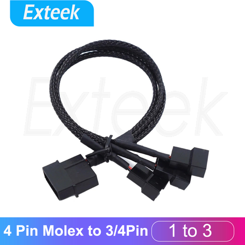 4 Pin Molex Male to 3/4 Pin PWM for CASE Fan Adapter Connector Cable 1 ...