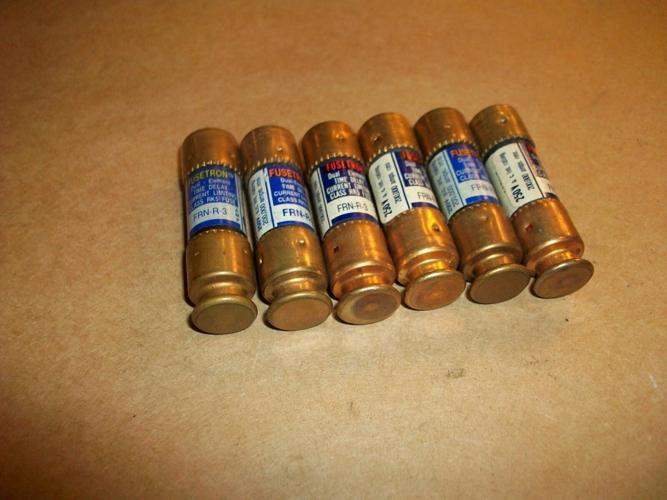 6pc BUSSMANN FRN-R-3 DUAL ELEMENT TIME DELAY 3A 250v | eBay