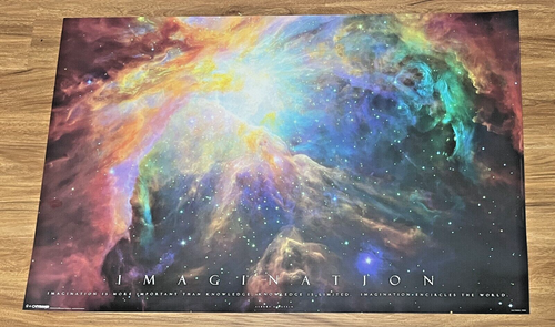 IMAGINATION Nebula Inspirational Space Motivational Wall Art Poster 36" x 24" | eBay