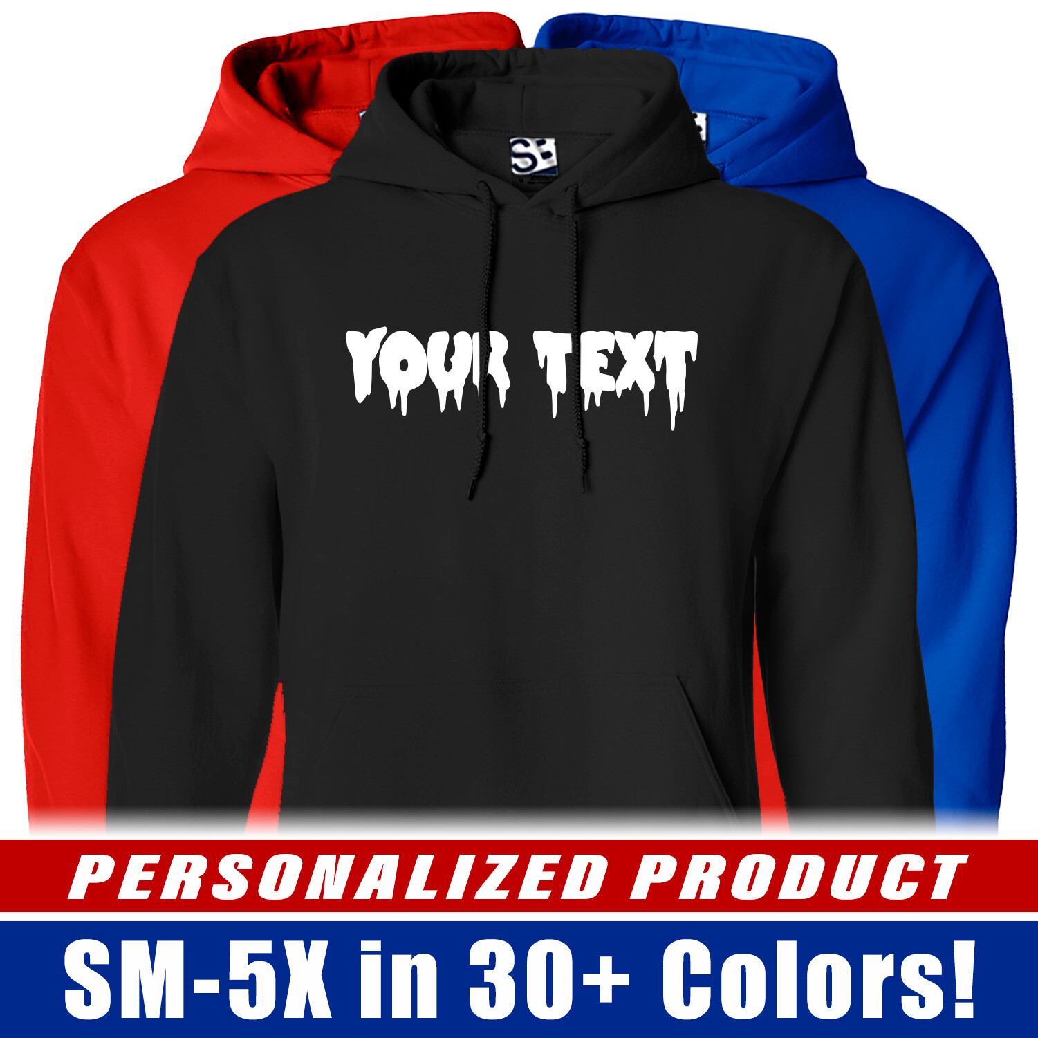 Custom Creep HOODIE Personalize Scary Halloween Blood Drip Sweatshirt ...