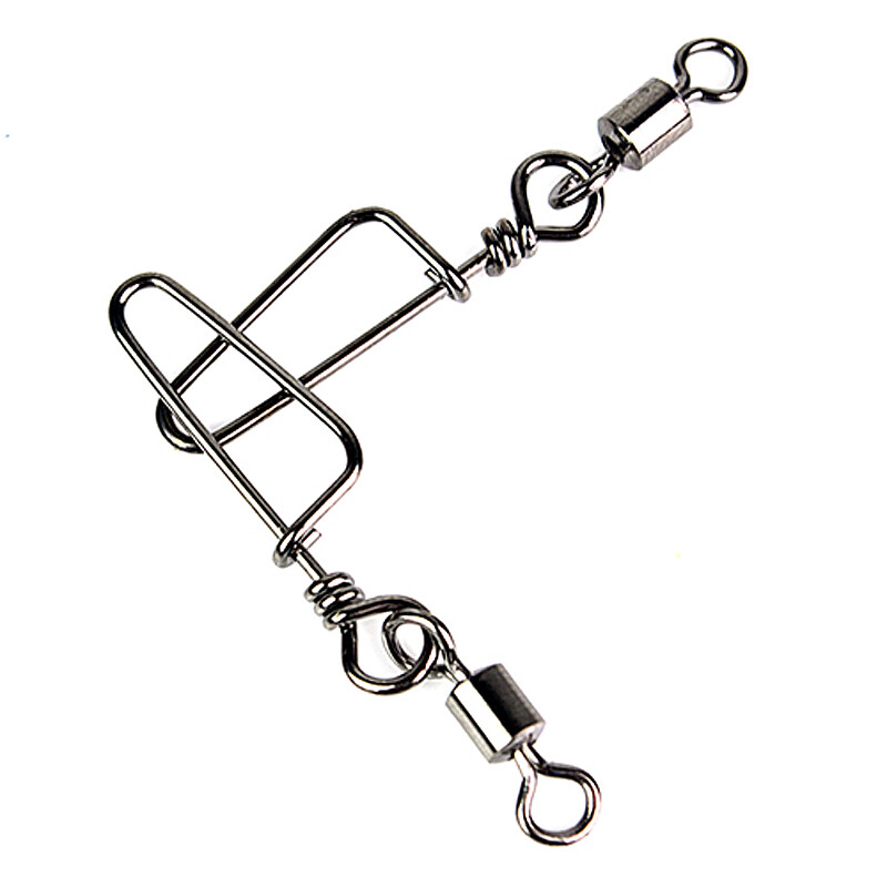 100pcs Ball Bearing Fishing Rolling Swivel with Coastlock Snap Tackle ...