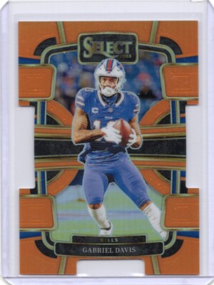 2023 Select Gabriel Davis Orange Die Cut /499 #11 Buffalo Bills | eBay