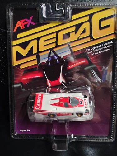 AFX TOMY MEGA G PORSCHE 962 CAMERA # 14 SLOT CAR | eBay