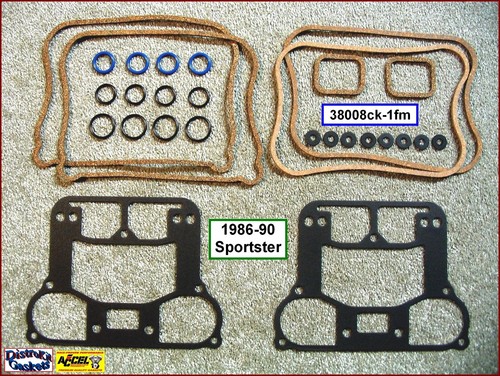 Cork Rocker Box Gasket Kit, Foamet base gaskets 1986-90 Sportster, ref ...