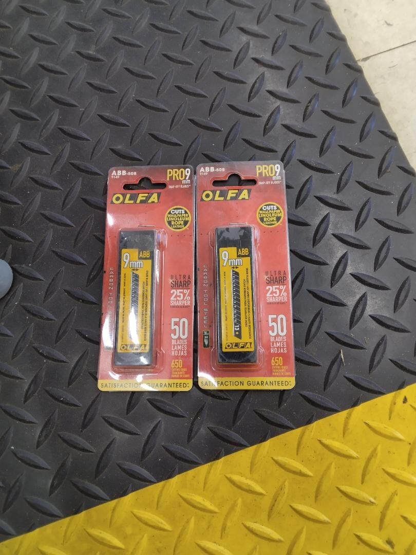 2 OLFA Pro 9 Blades ABB-50B Snap Off Carbon Steel 9149 50 blades NEW READ | eBay