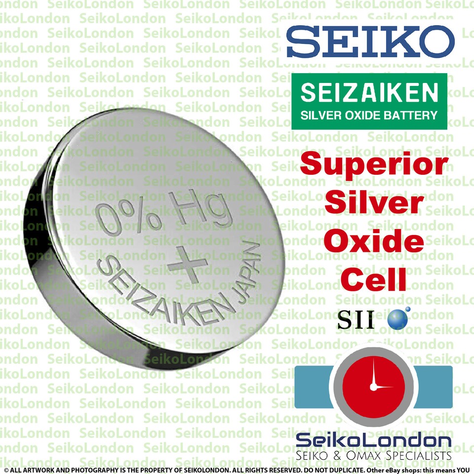 SEIZAIKEN SEIKO Silver Oxide Watch Battery ALL SIZES OF WATCH BATTERIES ...