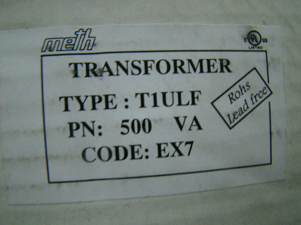 Meth Transformer 500VA 500/480/460x208v T1ULF 120131A | eBay