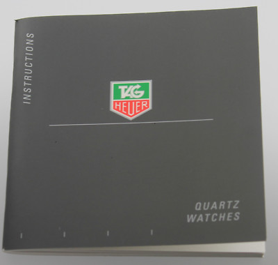 Tag heuer Quartz Movement Watches Original Booklet Book Guide ...