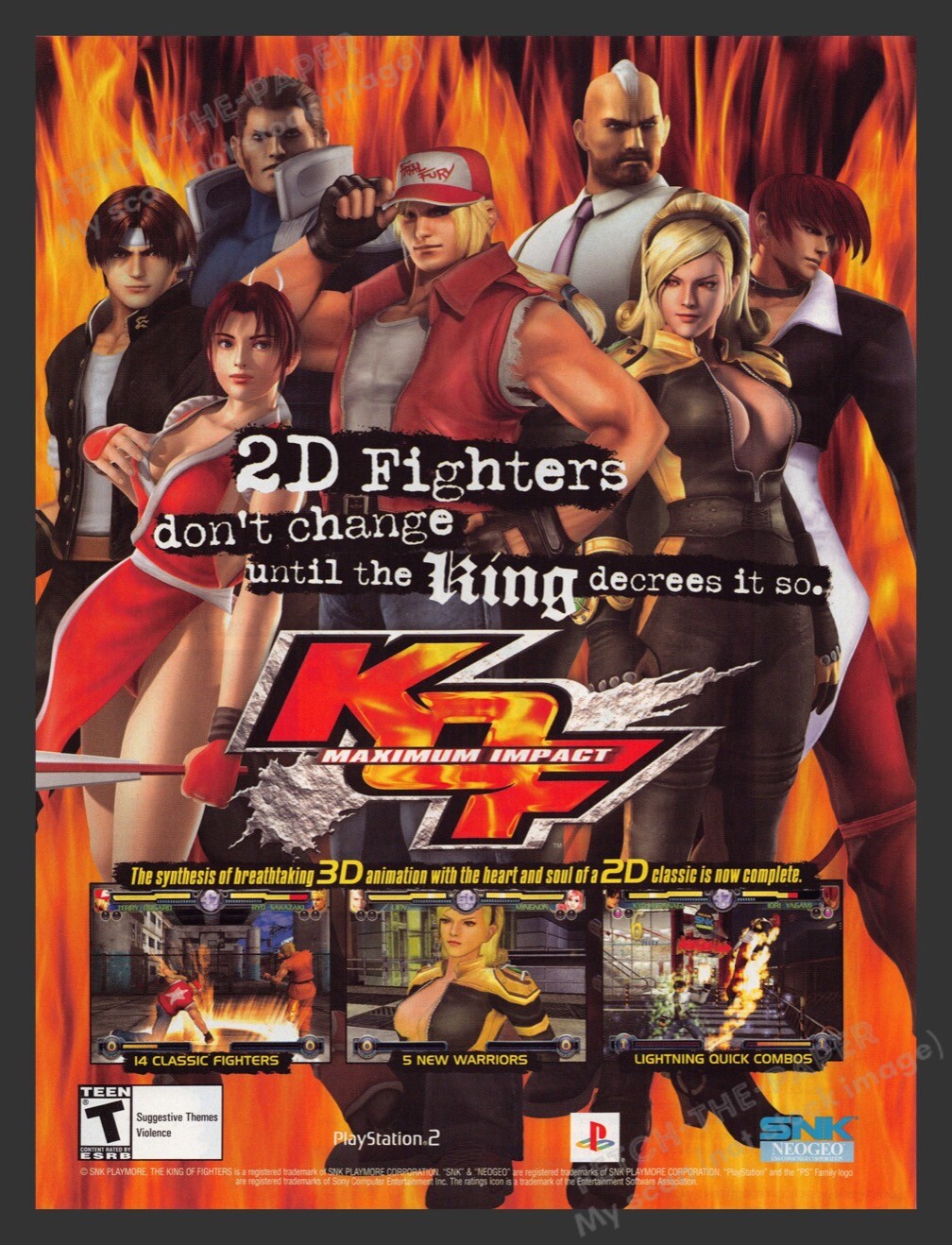 KOF The King of Fighters: Maximum Impact 2000s Video Game Print Ad 2004 ...