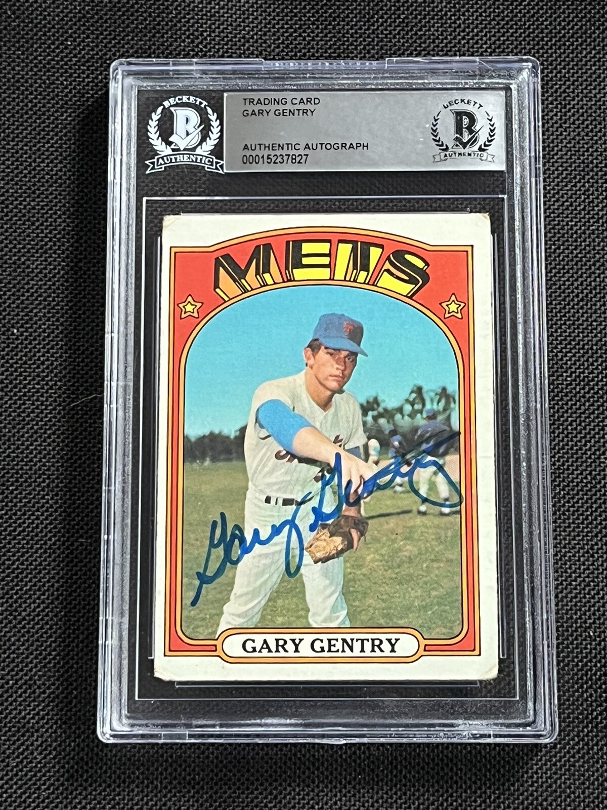GARY GENTRY 1972 TOPPS SIGNED AUTOGRAPHED CARD METS BECKETT BAS ...