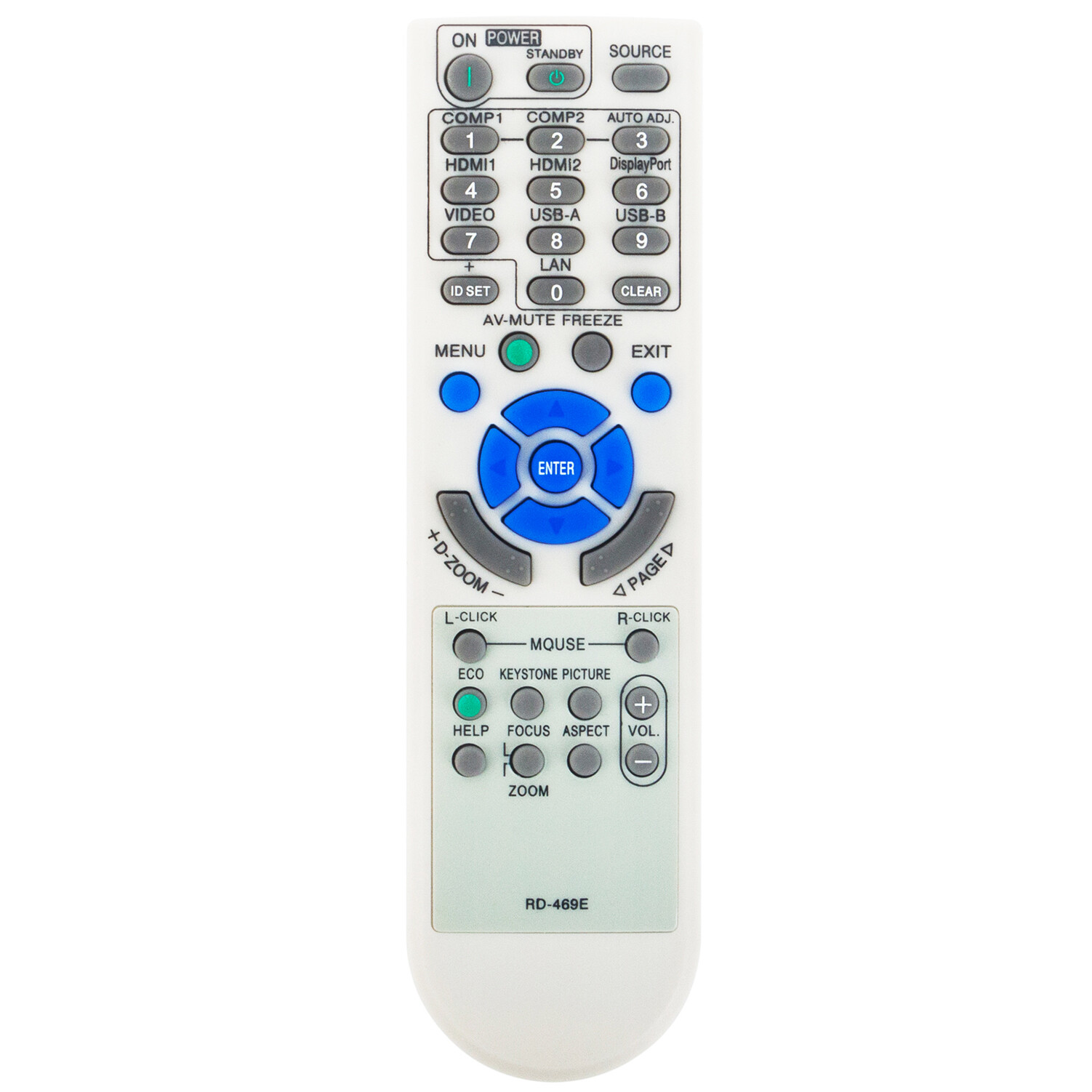RD-469E Replace Remote for NEC DLP Projector M283X M322w M402x M322x Np ...