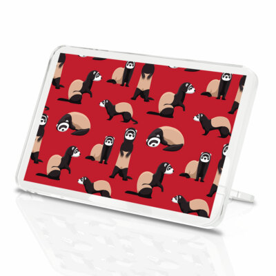 1 x Cute Ferret Animal Rodent Red Cool Classic Fridge Magnet Kitchen ...