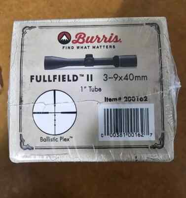 Burris Fullfield II Hunting Scope, Ballistic Plex Reticle 3-9X40mm ...