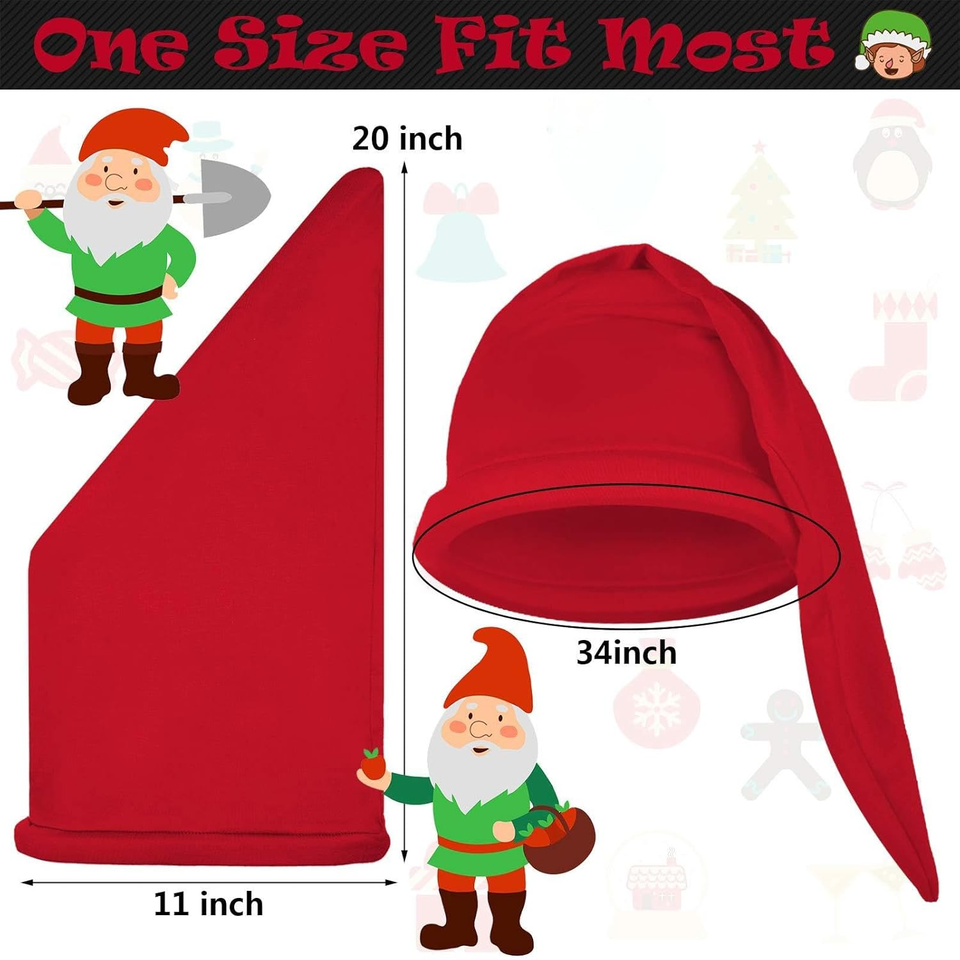 6 Pieces Halloween Dwarf Costumes Dwarf Costume Hats Beards and Large ...