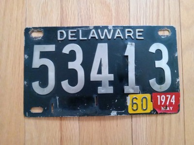 Delaware License Plate 1960 Riveted Numbers | eBay