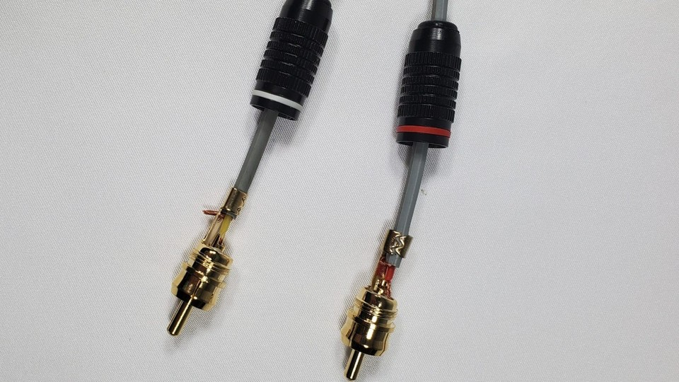 Stops Hum! Replacement RCA Plugs Rare 3mm Size for Thorens Turntable ...