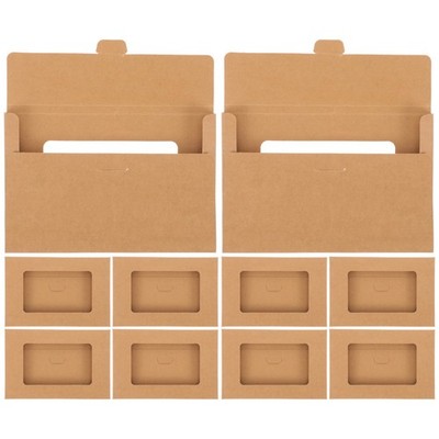 40 pcs Envelop Storage Boxes Kraft Paper Postcard Boxes Open Window ...