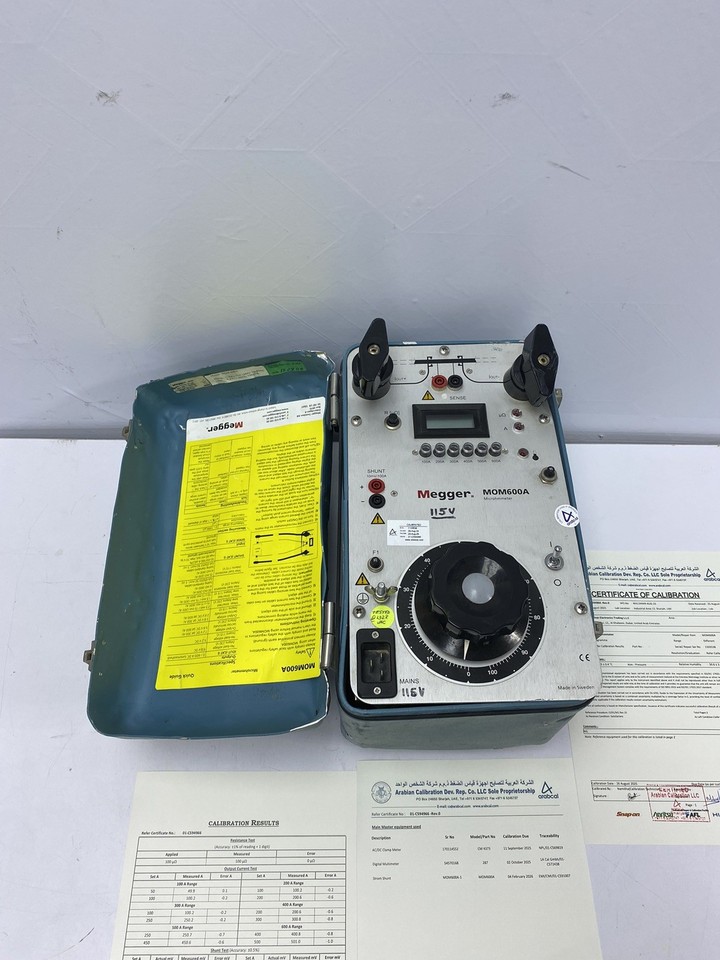 MEGGER MOM600A Microohmmeter Programma (Calibration 8-25 To 8-26) | eBay