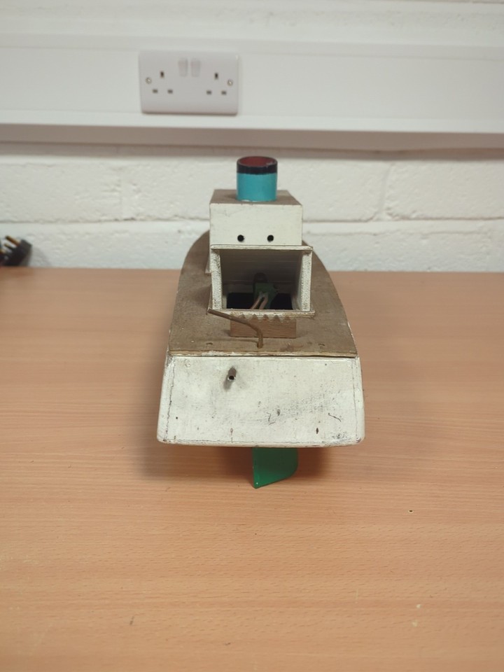 Mamod ME1 Marine Engine Powered Plywood Handmade Lake Boat Untested @hc ...