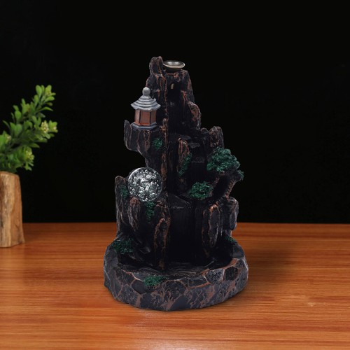 NEW Waterfall Backflow Smoke Incense Burner Censer Holder with LED ...