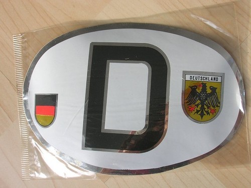 D-PLATE STICKER BADGE VW SPLIT OVAL MERCEDES MB 190 300 SL - NOS | eBay