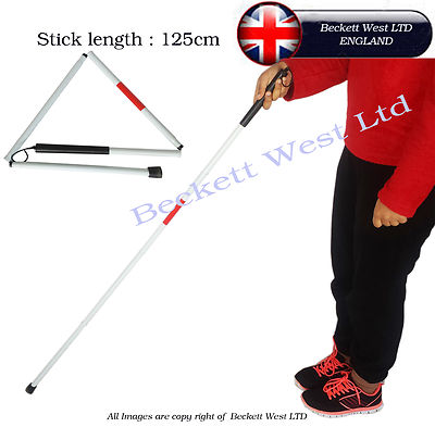 Folding Blind Stick Visually Impaire Guide cane support Walker ...