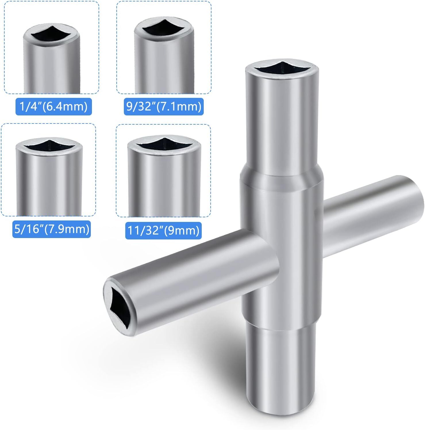 4-Way Sillcock Key For Outdoor Water Faucet Valves Residential ...