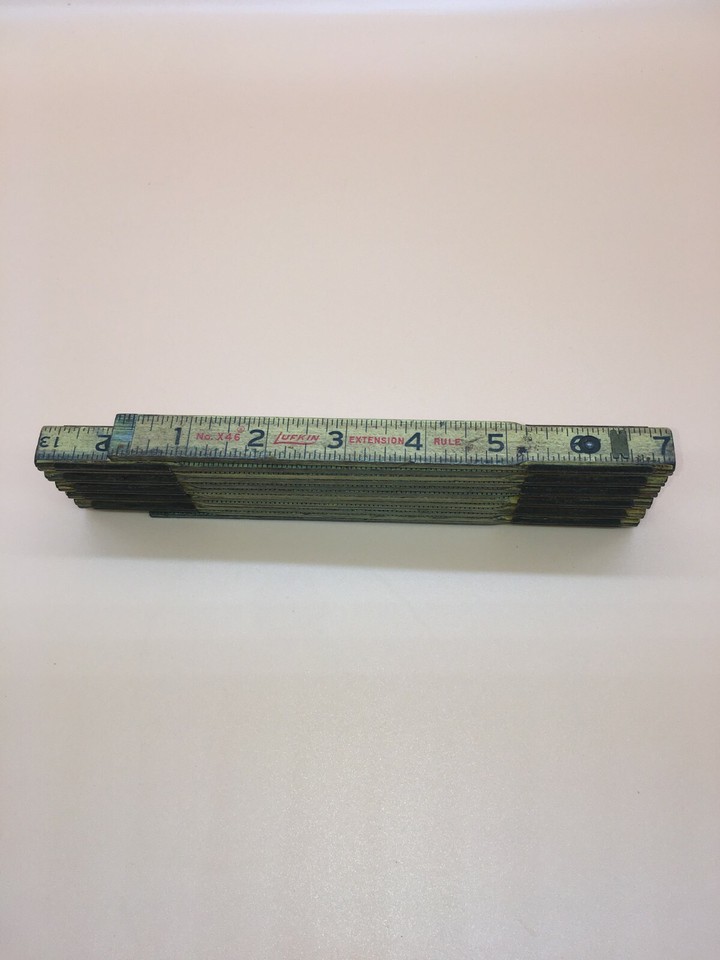 Vintage X46 LUFKIN Wooden FOLDING RULE Brass 6’ Foot Ruler USA | eBay
