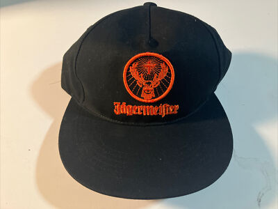 Jagermeister Baseball Cap Hat Black Orange One Size Fits All Snapback ...